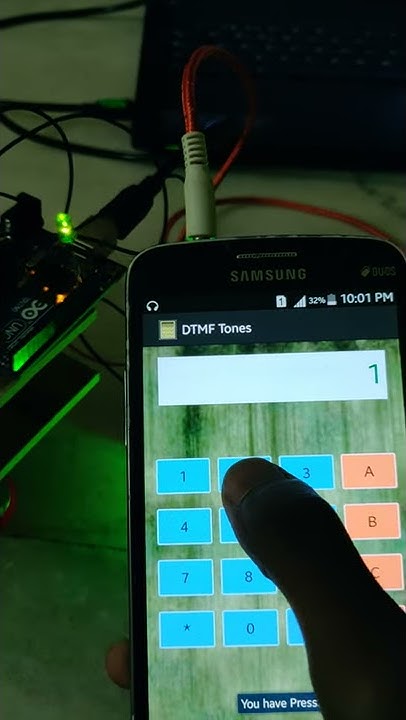 Control a LED using (mobile phone) DTMF decoder - YouTube