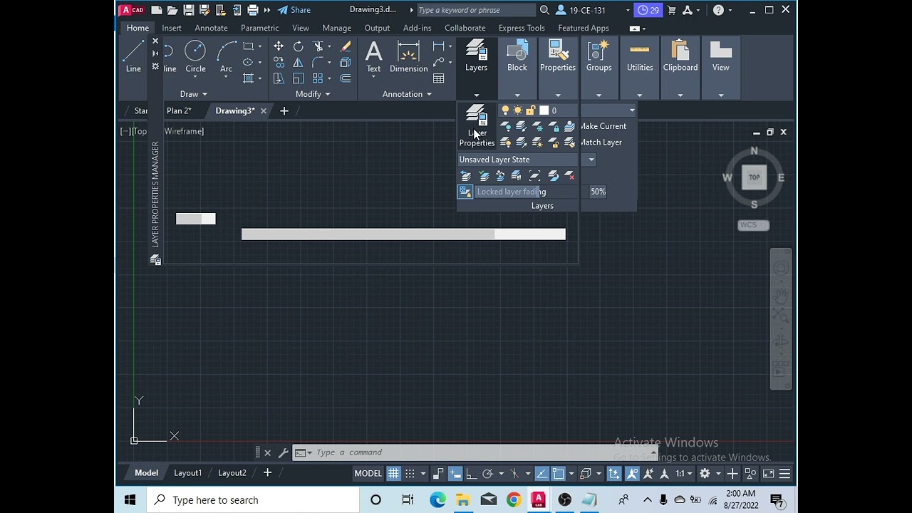 Creating Layers In Autocad Youtube