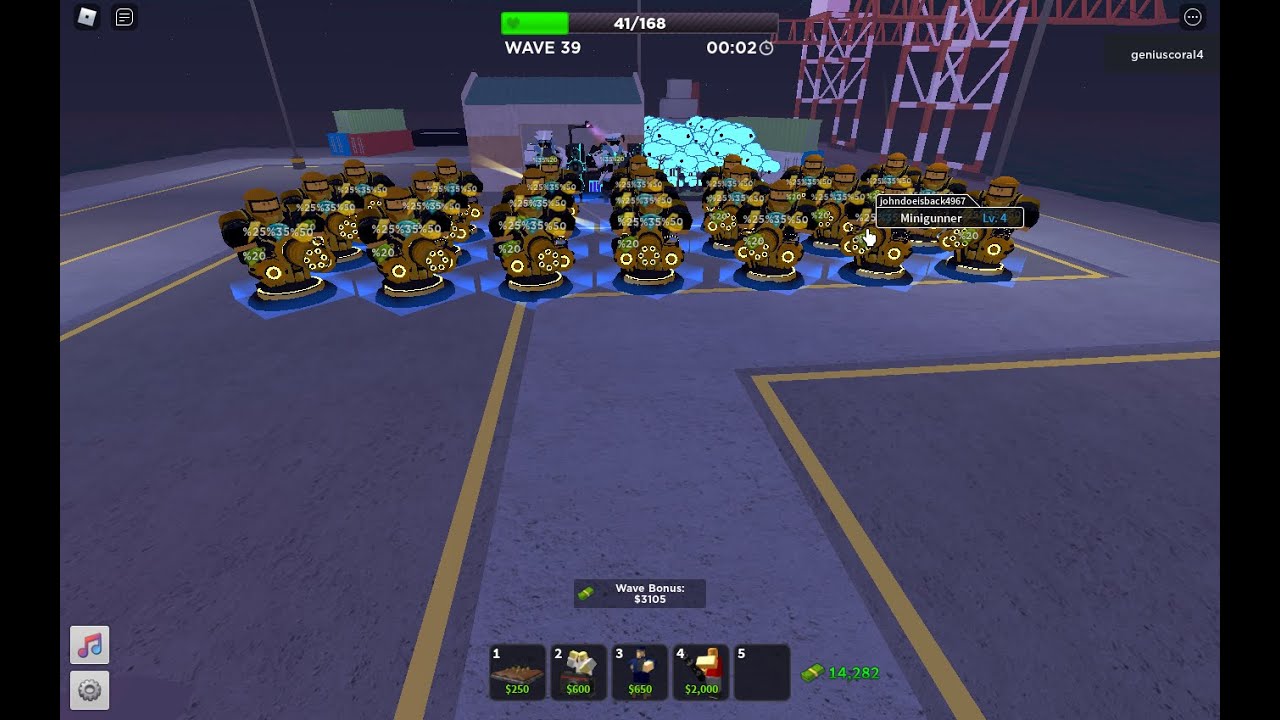 GOLD MINIGUNNER ONLY!!!! Tower Defense Simulator - ROBLOX - YouTube