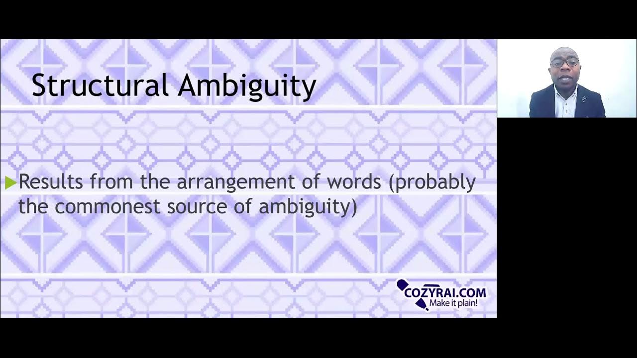 Avoiding ambiguity - YouTube