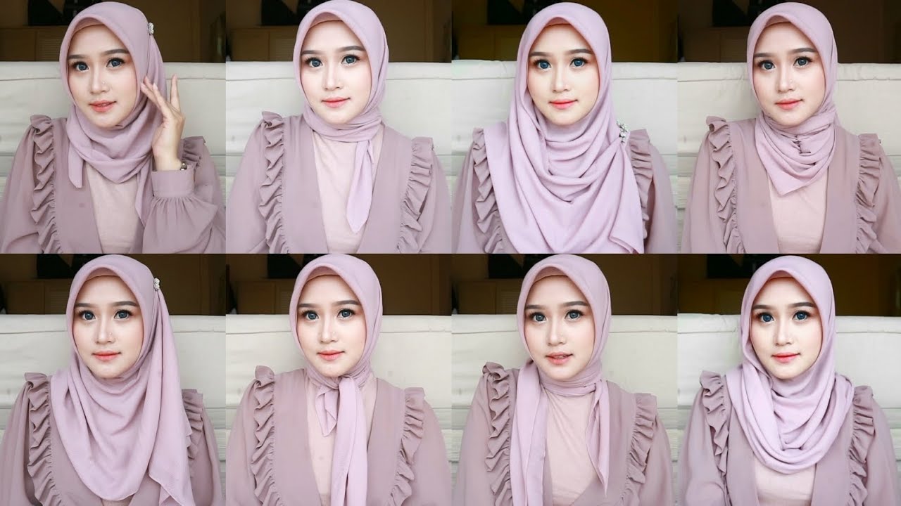 12 Style Tutorial Hijab Segi Empat Simple Untuk Sehari-hari || Kondangan, Wisuda, Formal ...