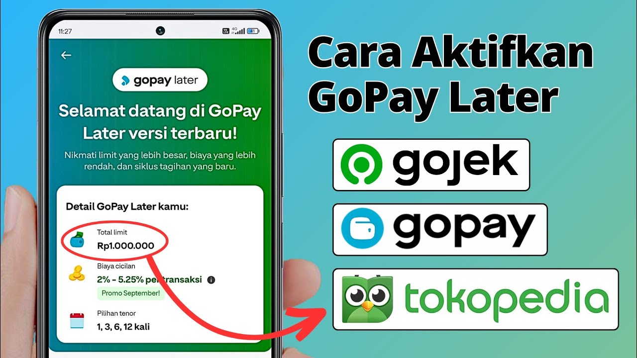 Cara aktifkan Gopay later 2023 lewat Tokopedia - YouTube