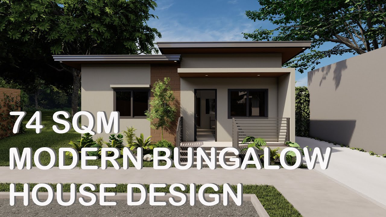 74 SQM MODERN BUNGALOW HOUSE DESIGN Konsepto Designs YouTube