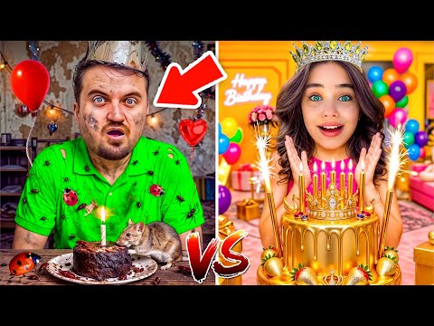 ELİF SİNEM’E 100 TL İLE FAKİR vs 100 BİN TL ZENGİN DOĞUM GÜNÜ PARTİSİ YAPTIK !! 