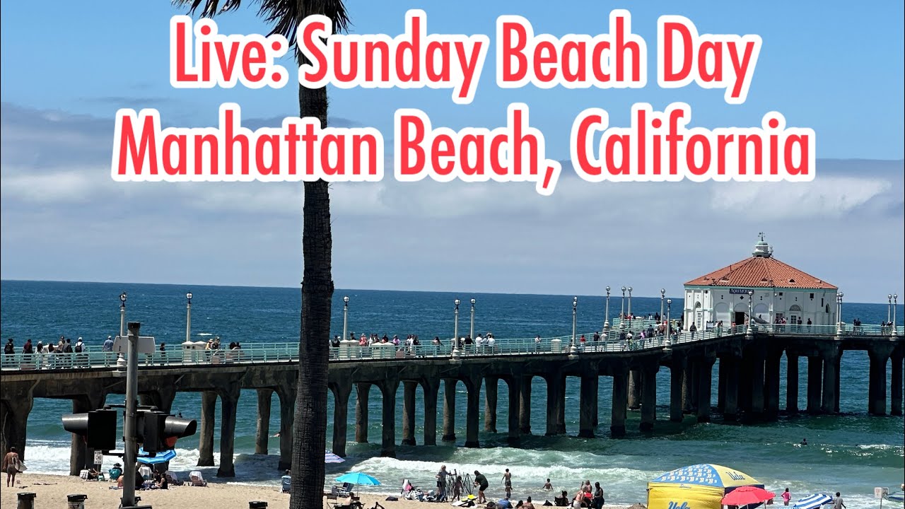 Live: Sunday Beach Day | Manhattan Beach Pier | California - YouTube
