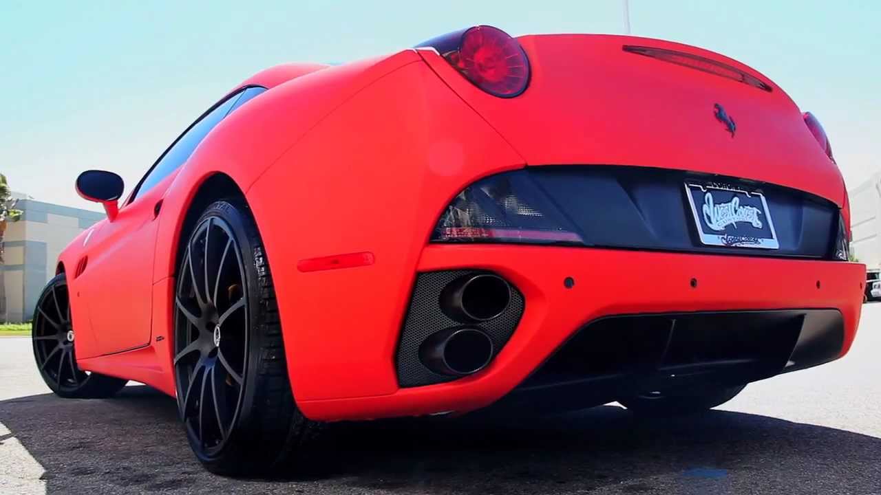 ASANTI WHEELS: MATTE RED FERRARI CALIFORNIA BY WEST COAST CUSTOMS - YouTube