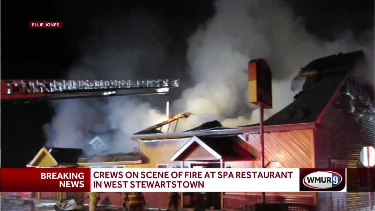 Firefighters respond to fire at business in West Stewartstown - YouTube