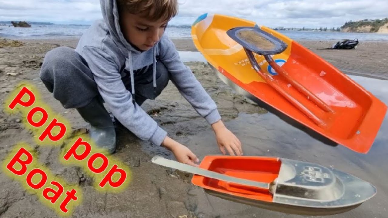 Pop pop Boat tiny steam engine toy - YouTube