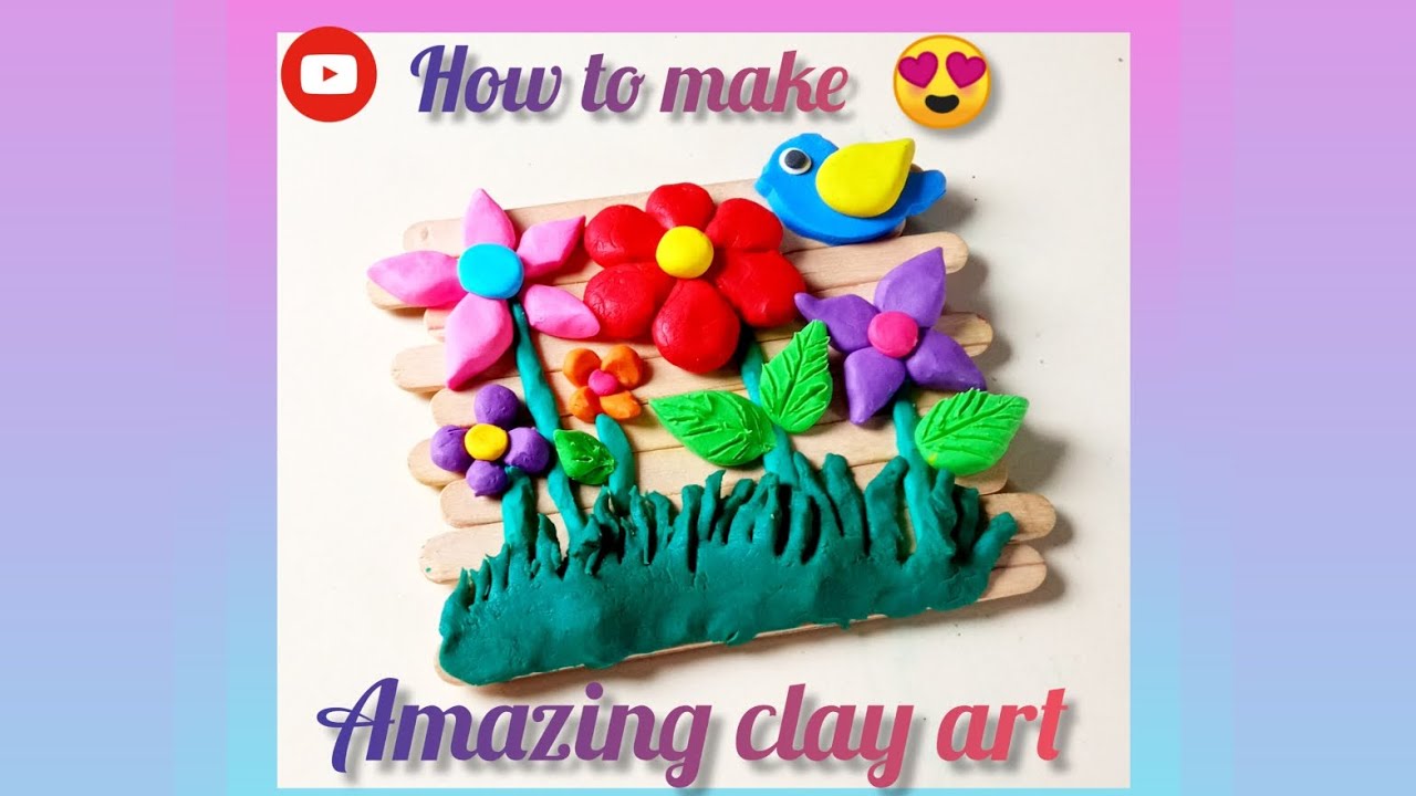 How to make amazing clay art 🤔🤔!! Very beautiful clay art 😍😍 !! clay ...