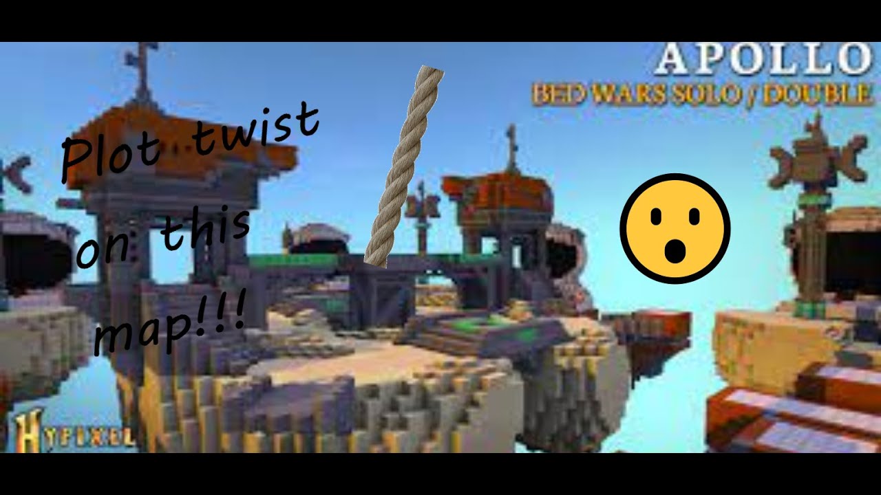 Plot twist on map Apollo! | Hypixel bedwar Funny moment - YouTube
