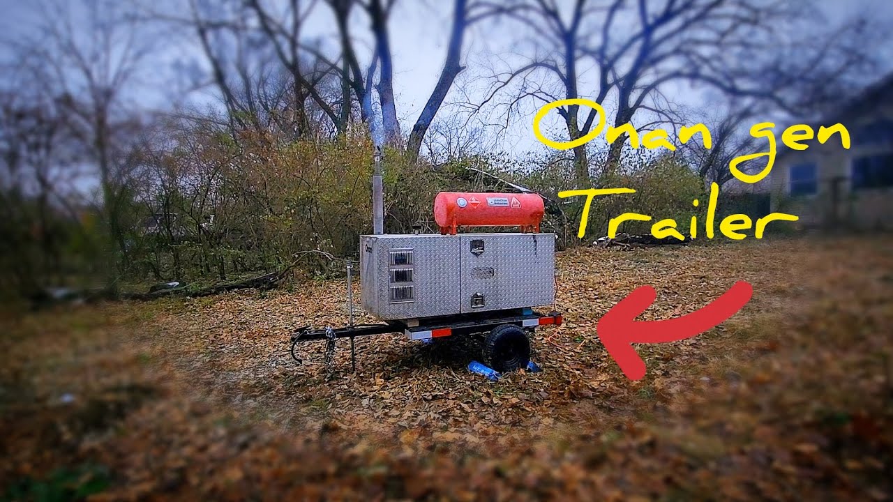 Onan 5kw gen trailer build - YouTube