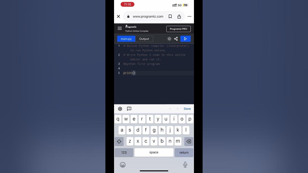 Python First Program Print”hello World”python Pythonprogramming Helloworld Pythontutorial
