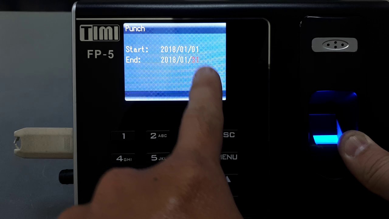 Timi FP-5 Cara Download Report | Finger Print Attendance Malaysia - YouTube
