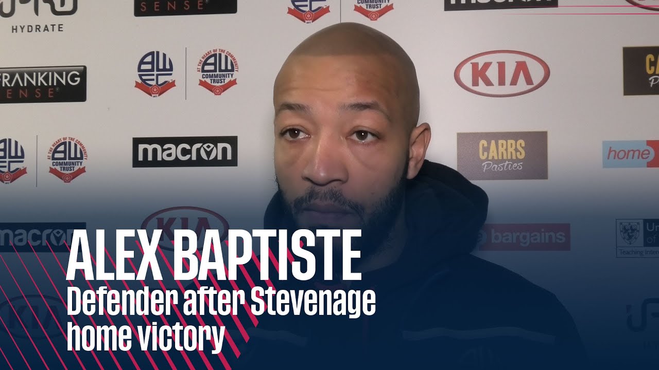 ALEX BAPTISTE | Defender after Stevenage home victory - YouTube