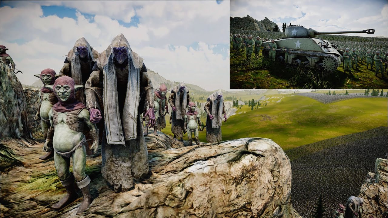 100K WW2 Soldiers Sherman Tanks VS 620K Ghost Goblin Warrior UEBS 2 ...