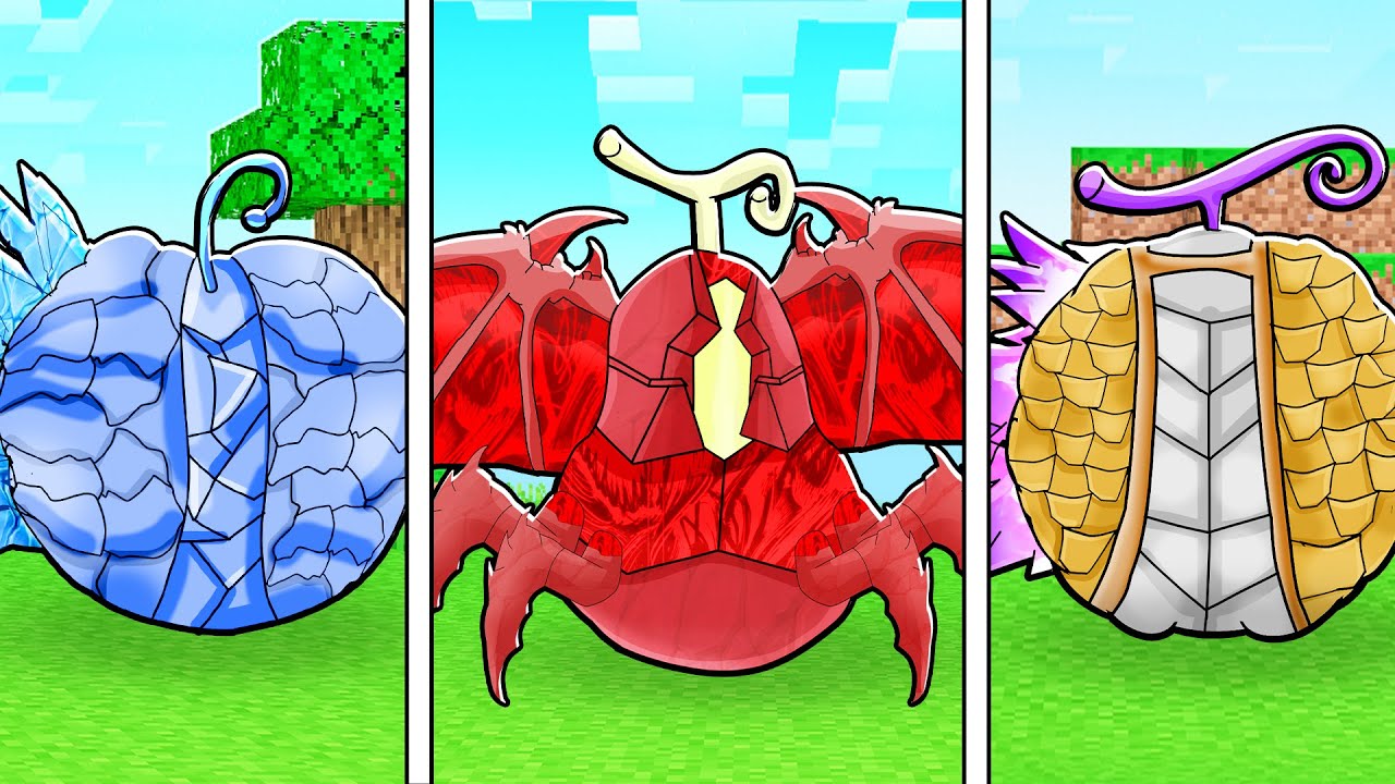 PROVEI as DEVIL FRUITS de ONE PIECE das KAIJUS no MINECRAFT ( SHIMO ...