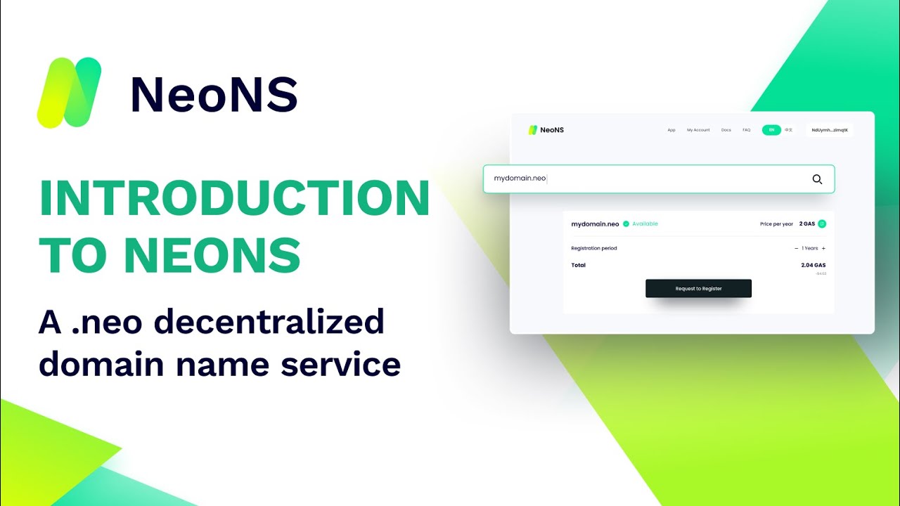 Introduction to NeoNS - a .neo decentralized domain name service - YouTube