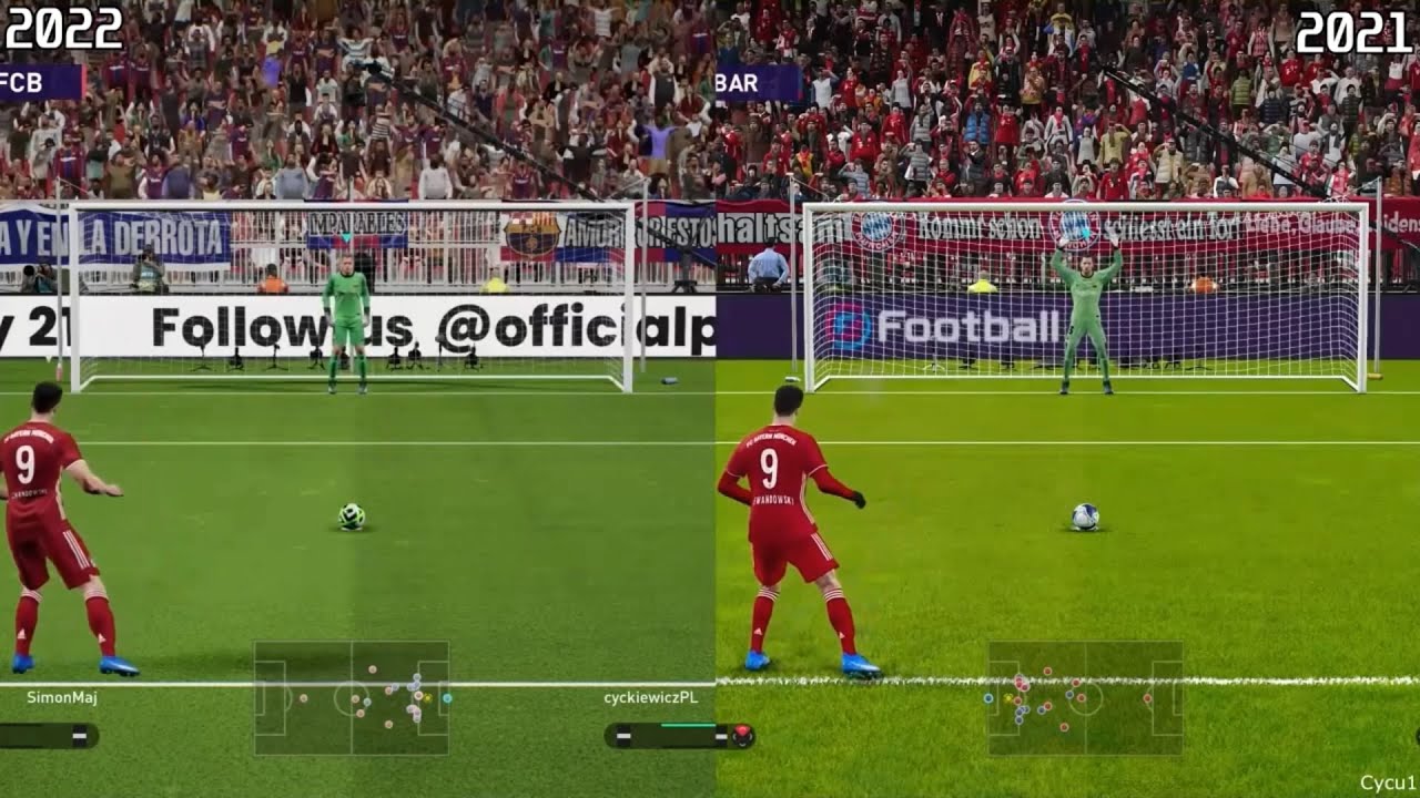 PES 2021 vs PES 2022 (BETA) - PS4 X PS5 COMPARANDO OS GRÁFICOS ...