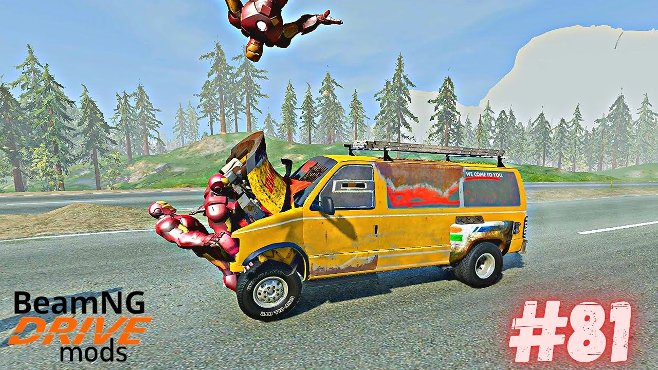 BeamNG Drive Experiment Machine vs Iron Man #81 - YouTube
