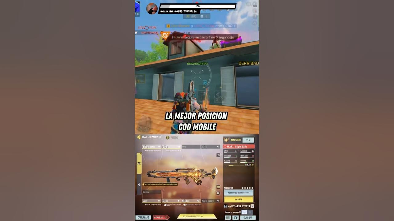 La mejor posición en COD MOBILE #codmobileclips #freefire #codmlatam #codm #codmobile # ...