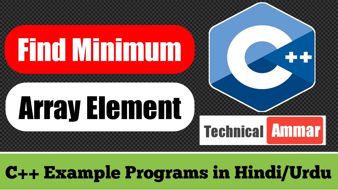 C Program To Find Minimum Element Of An Array C Example Programs
