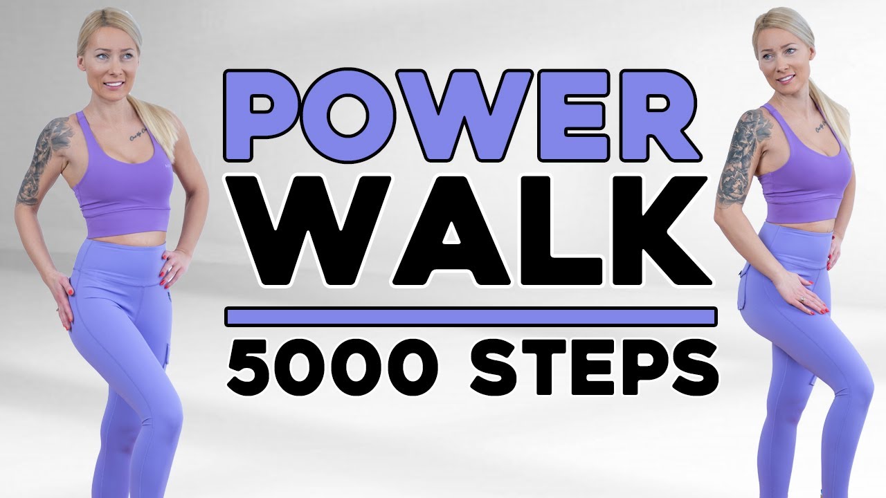 5000 Steps Walking At Home Workouts | 2 Mile Power Walk | Walk at Home ...