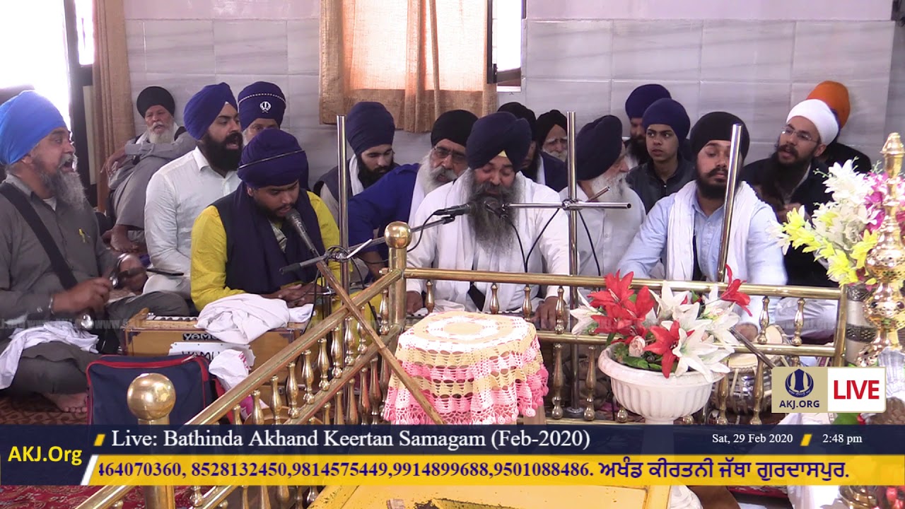 033 Bathinda 29Feb2020 SatMor DSK Bhai Satnam Singh Jee Gurdaspur - YouTube