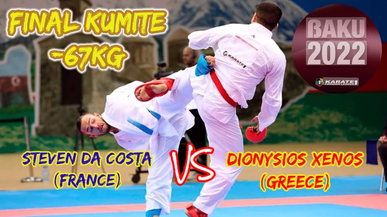 steven da costa vs dionysios xenos | final kumite -67kg | karate 1 ...
