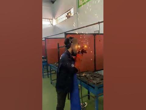 proses pengelasan gmaw,dengan posisi 2G & menggunakan benda kerja Jalur las pendek - YouTube