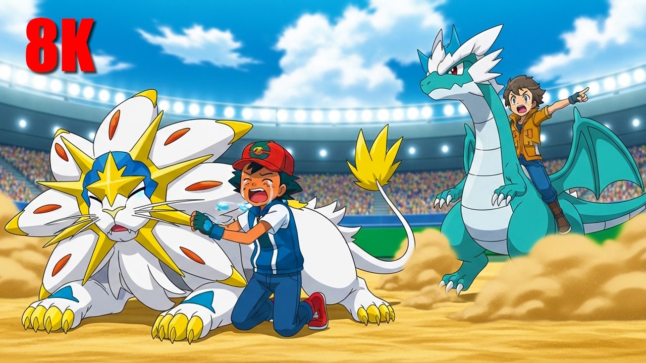 POKEMON RACE | Ash Cosmoem EVOLVES into SOLGALEO for EPIC Race Comeback ...
