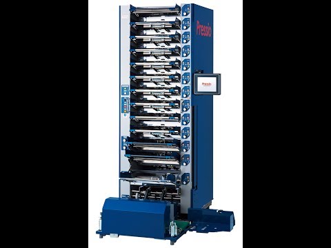 Sorting machine, wrapping machine and paper jogger by Pressio - YouTube