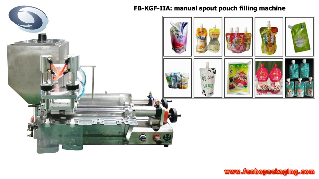 FB-KGF-IIA: manual spout pouch filling machine - YouTube