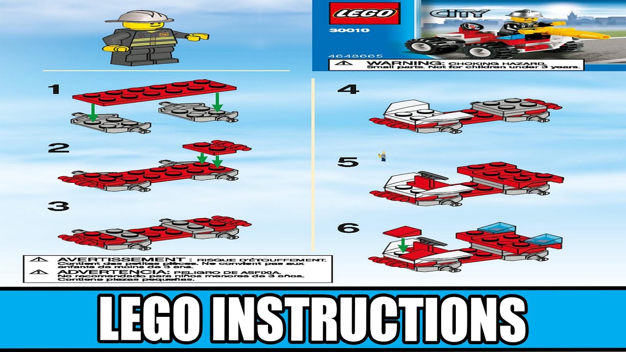 LEGO Instructions | City | 30011 | Police Dinghy - YouTube