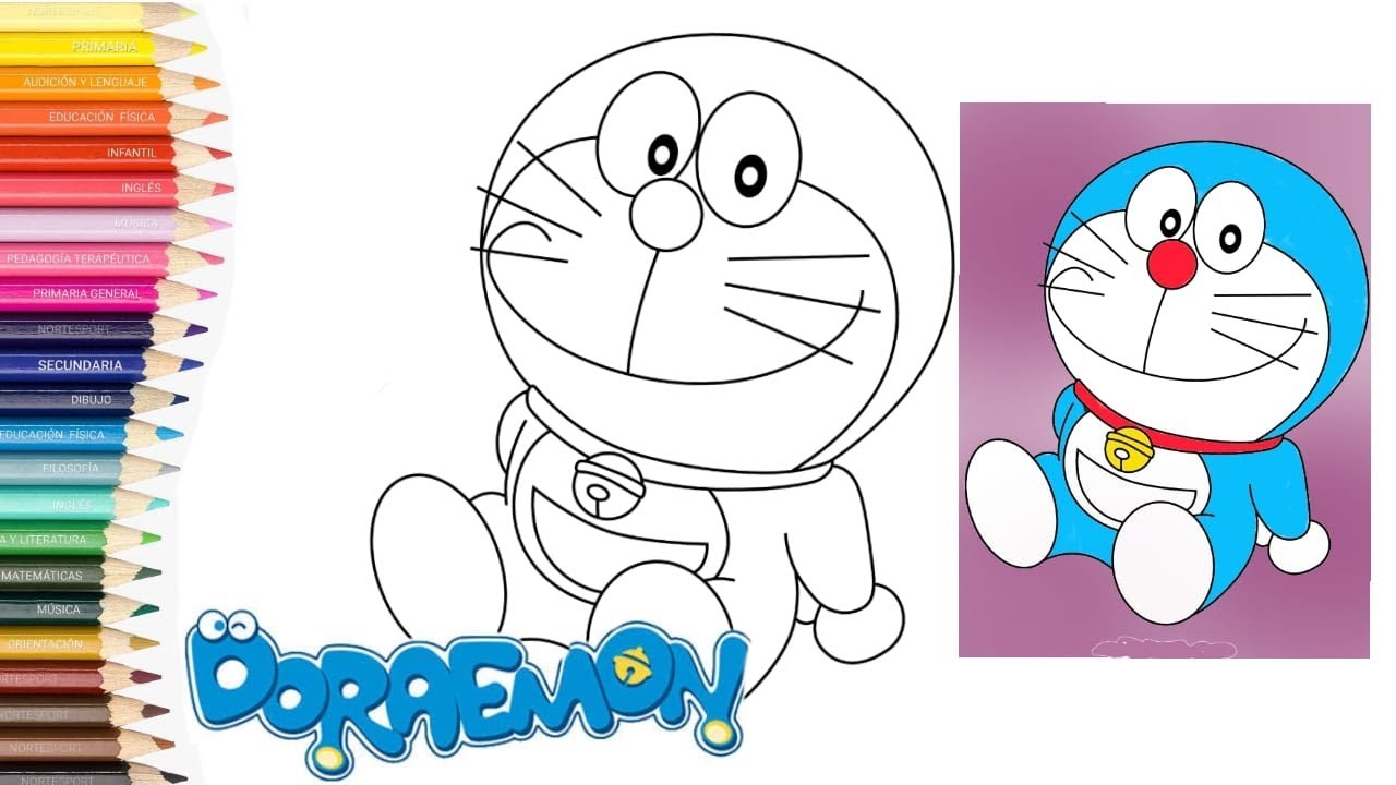 How to Draw/Color Doraemon Easy - YouTube