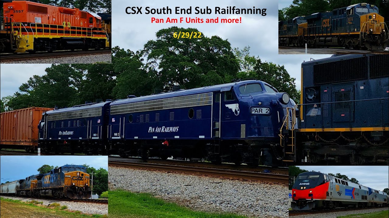 CSX South End Sub: Pan Am Railways F Units and more! Central NC, 6/29 ...