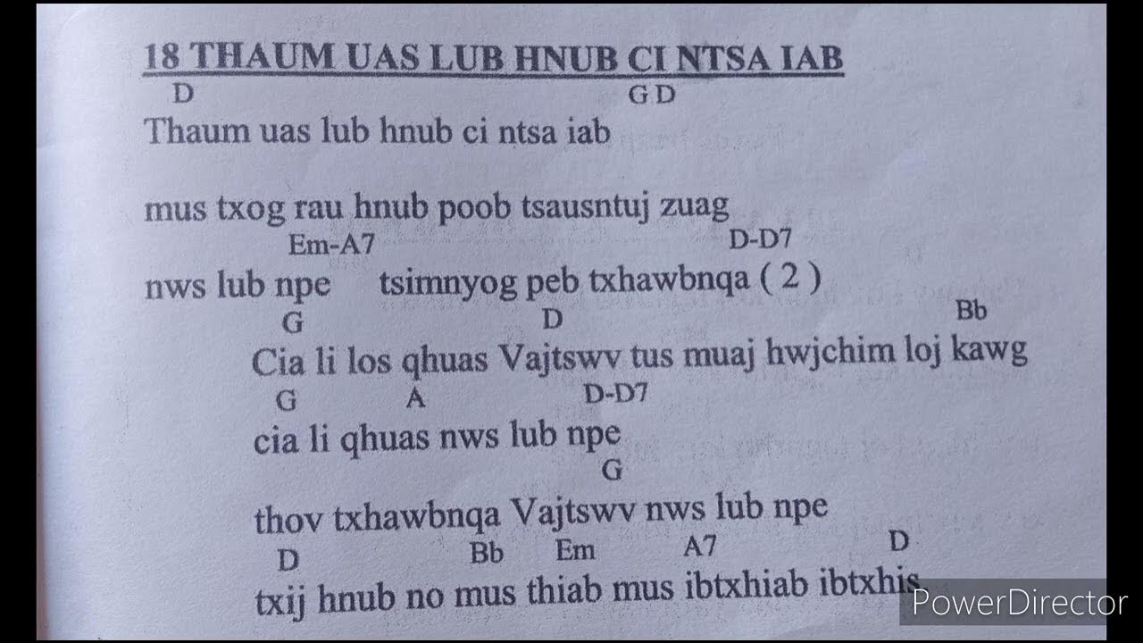 Txoj:18 thaum uas lub hnub ci ntsa iab - YouTube