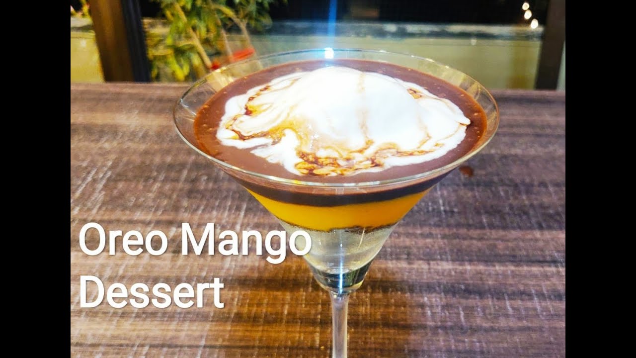 Oreo Mango Dessert| Mango Chocolate Ganache| Mango Dessert| ओरियो मैंगो ...