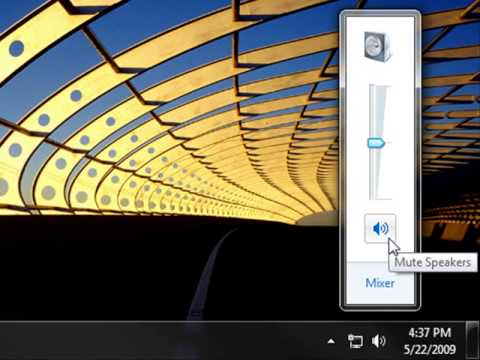 Windows 7 Adjust the sound level on your computer - YouTube
