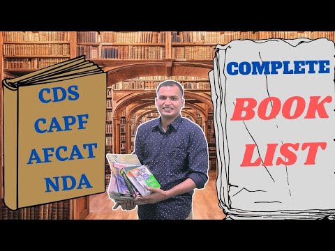 Book List for CAPF CDS AFCAT NDA written exam preparation - YouTube