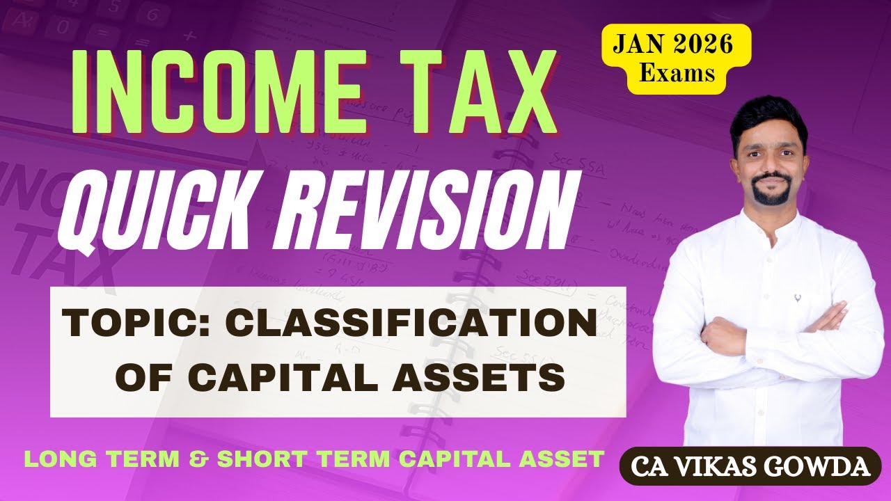 Classification of Capital Assets | Short Term & Long Term Capital ...