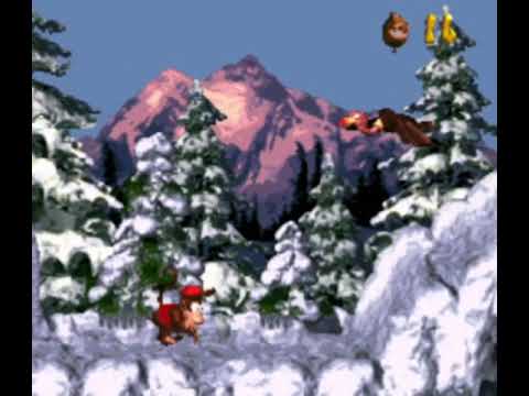 Donkey Kong Country (1994) 4° Mundo (Gorilla Glacier) 1° Fase (Snow ...