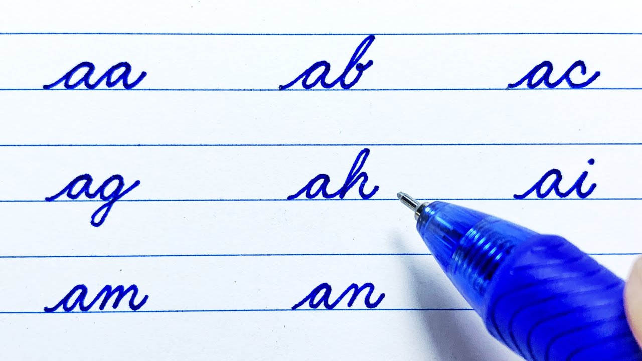 Cursive writing a to z | Cursive abcd | Cursive handwriting practice ...