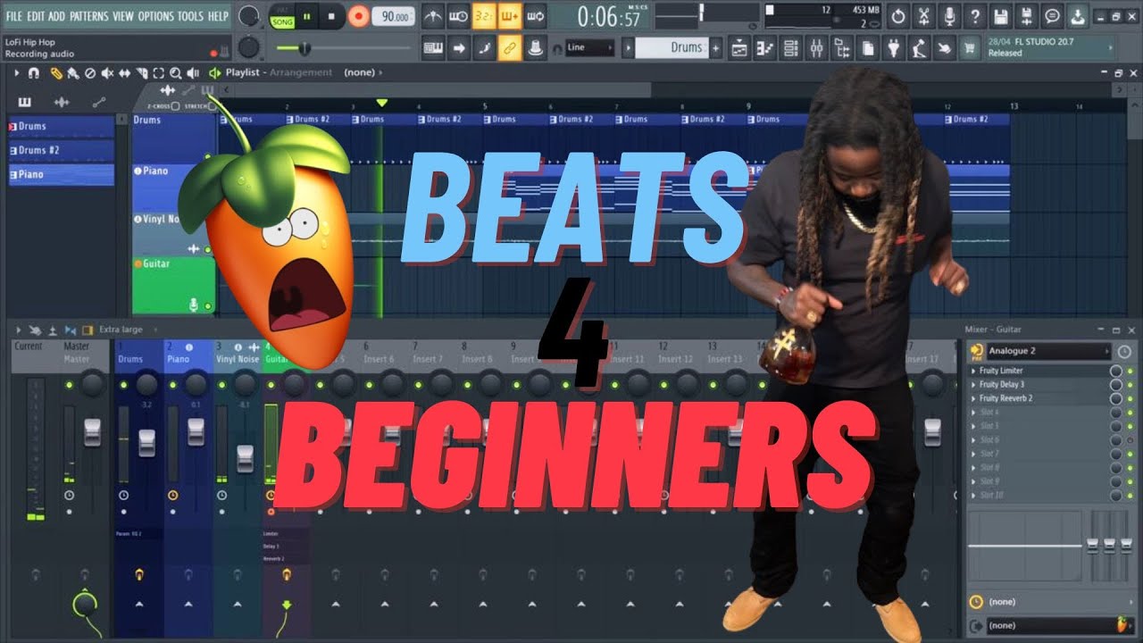 Making A Beat On FL Studio Using Stock vsts - YouTube