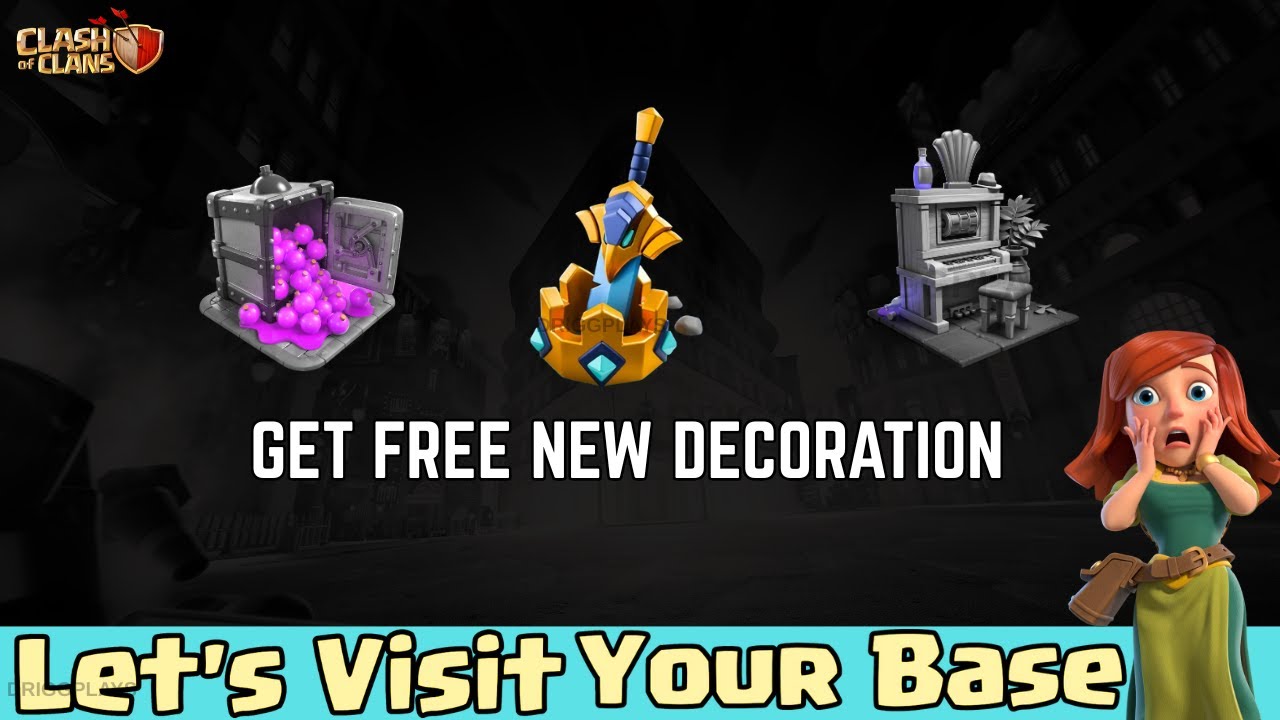 COC LIVE | Base Visit | New Decoration Justice Sword | Clash of Clans ...
