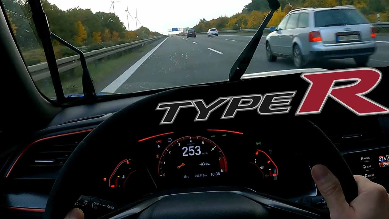Honda Civic Type R Autobahn Acceleration - YouTube