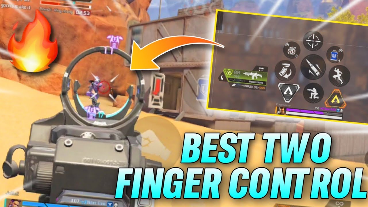 BEST TWO FINGER CONTROL IN APEX LEGENDS MOBILE | 2 FINGER MOVEMENT ...