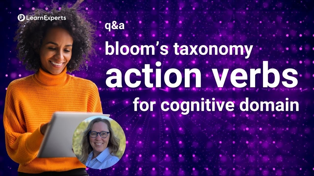 Bloom's Taxonomy action verbs for cognitive domain - YouTube