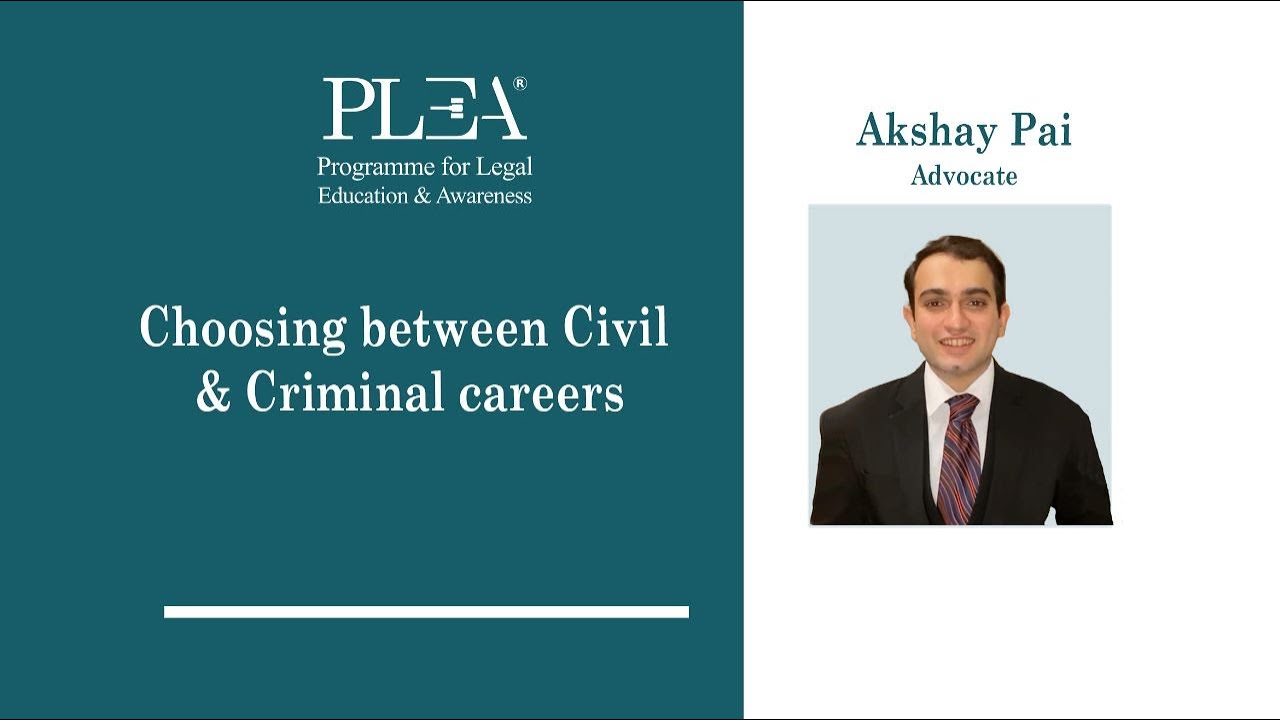 Choosing between Civil & Criminal careers by Akshay Pai - YouTube