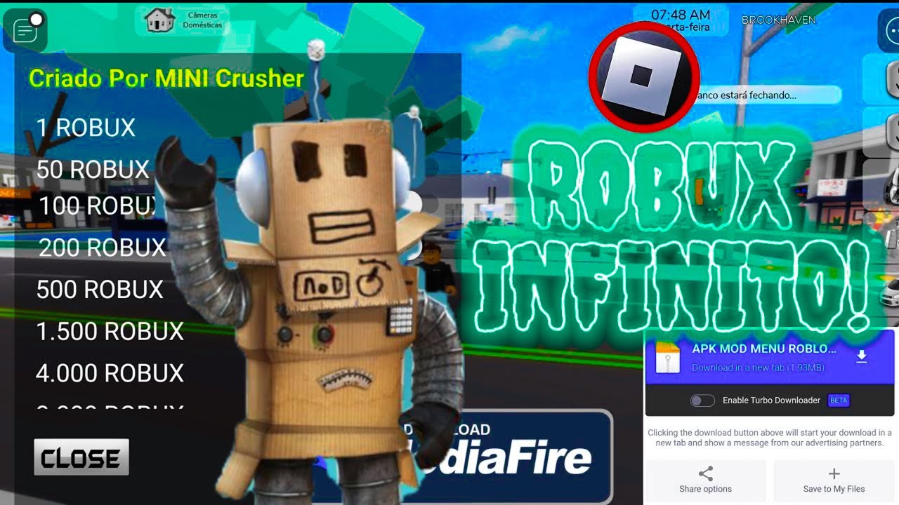 😍ROBLOX APK MOD MENU ROBUX INFINITOS ATUALIZADO 2024 + TUTORIAL DE ...