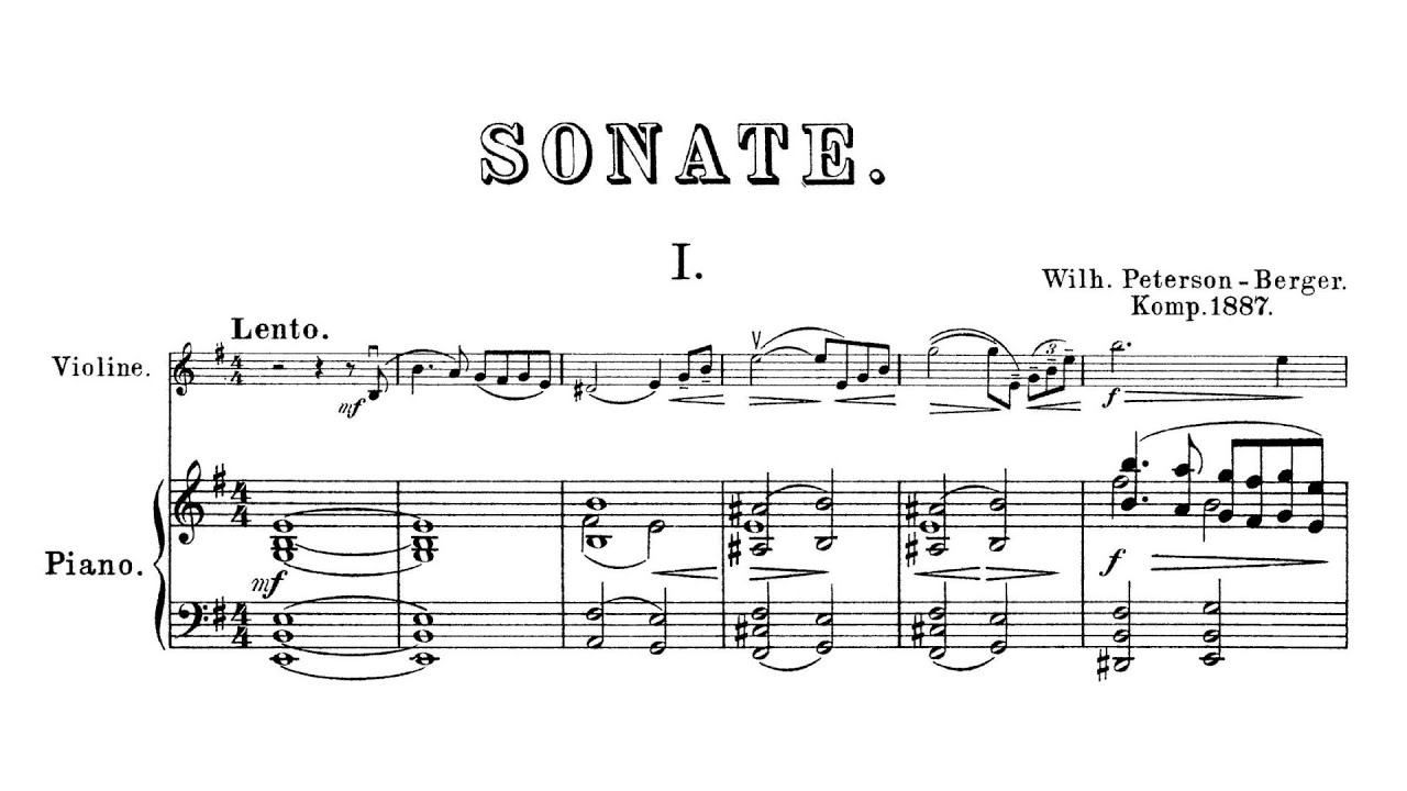 Wilhelm Peterson-Berger – Violin Sonata in E minor - YouTube